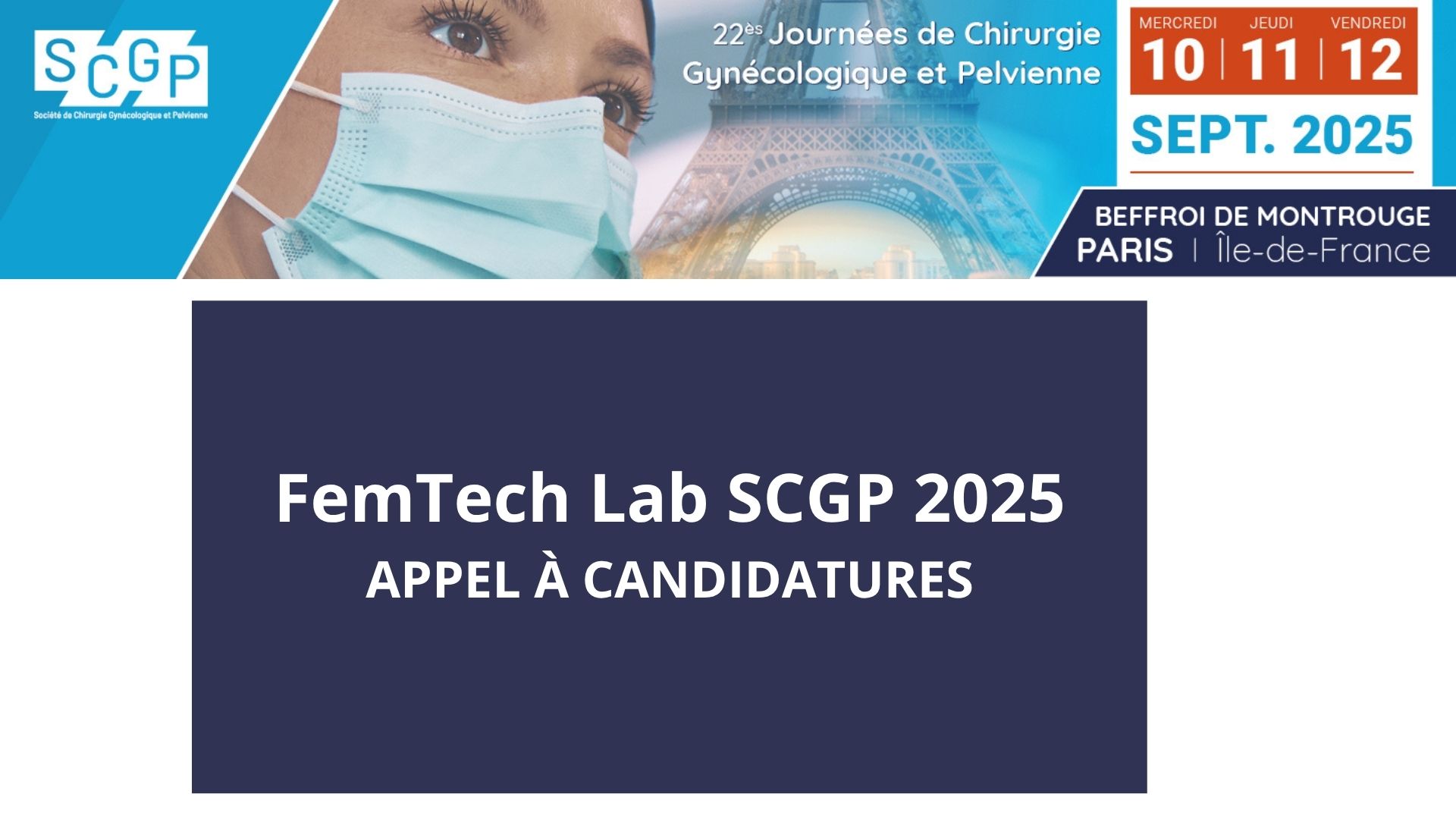 FemTech Lab SCGP 2025 - Société de Chirurgie Gynécologique et Pelvienne - SCGP